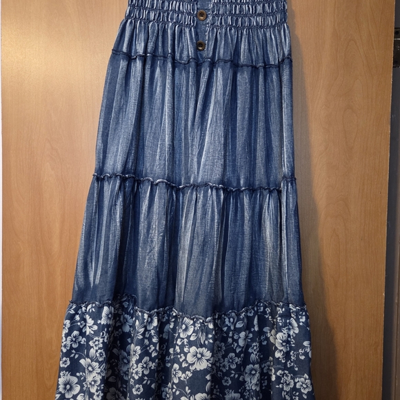 Indigo & Lace | Skirts | Indigo Lace Maxi Boho Cottage Maxi Skirt Size ...